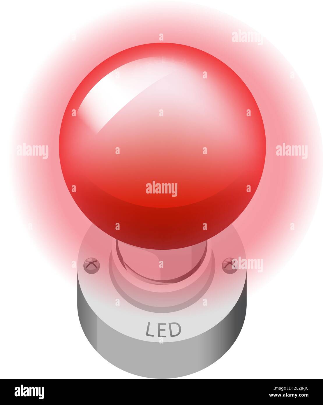 LED object cartoon style isolated on white background illustration ...