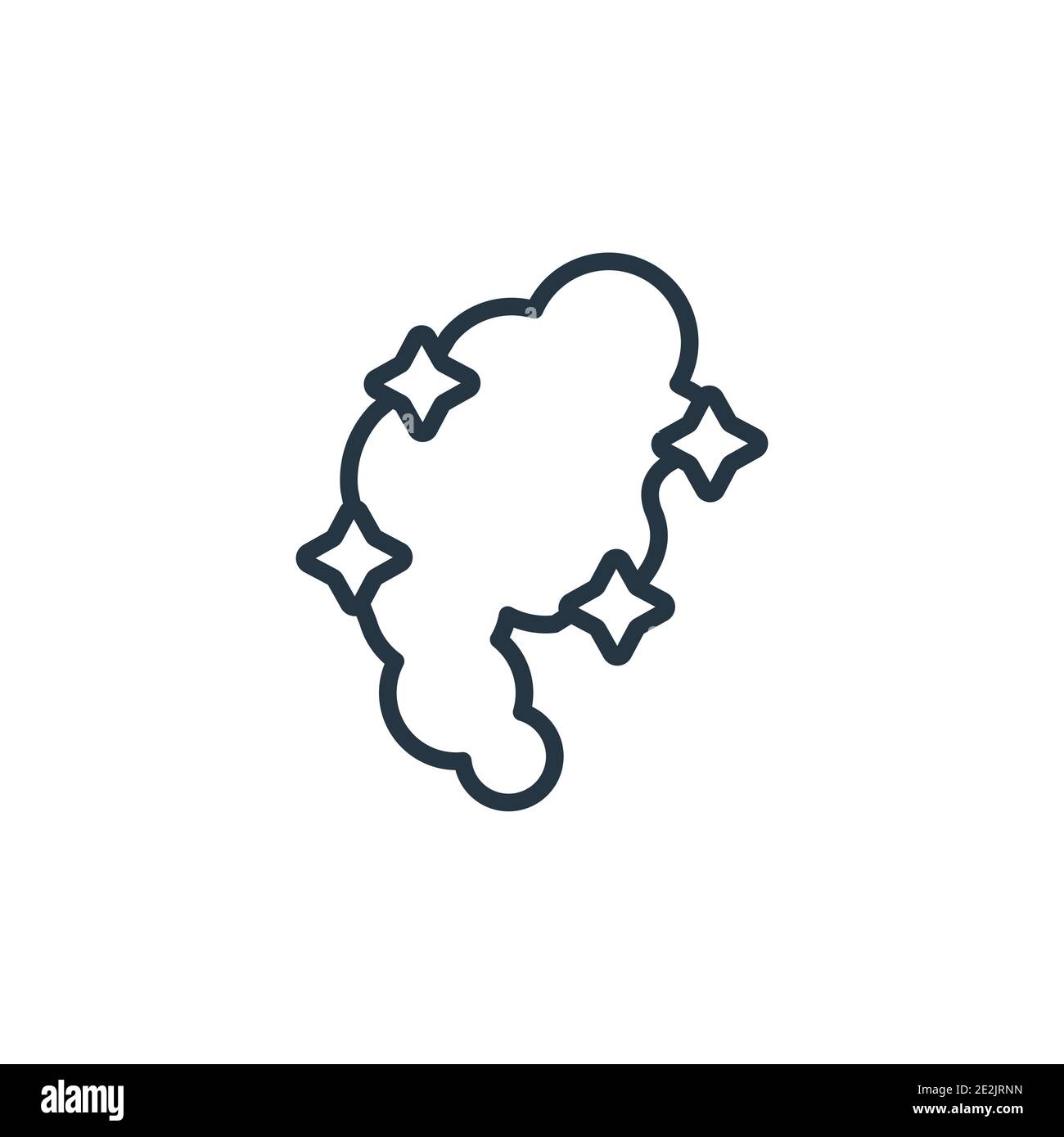Smoke outline vector icon. Thin line black smoke icon, flat vector ...