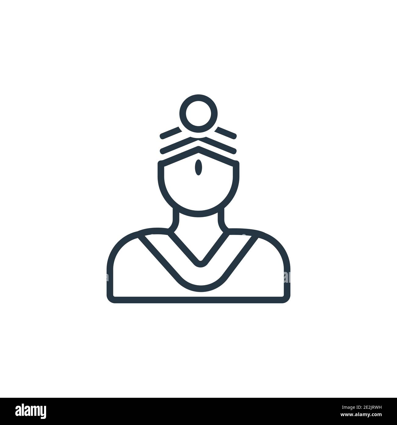Brahman outline vector icon. Thin line black brahman icon, flat vector ...