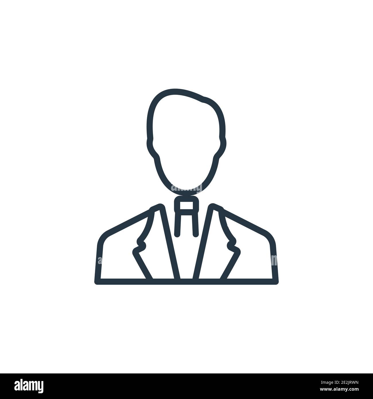 Business man outline vector icon. Thin line black business man icon ...