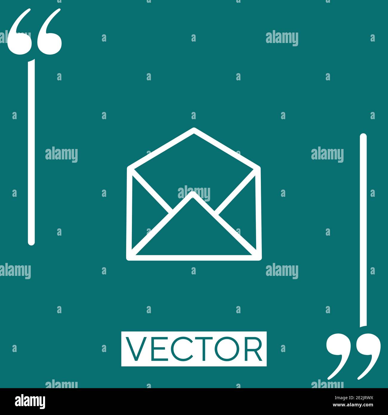 open email message vector icon Linear icon. Editable stroke line Stock ...
