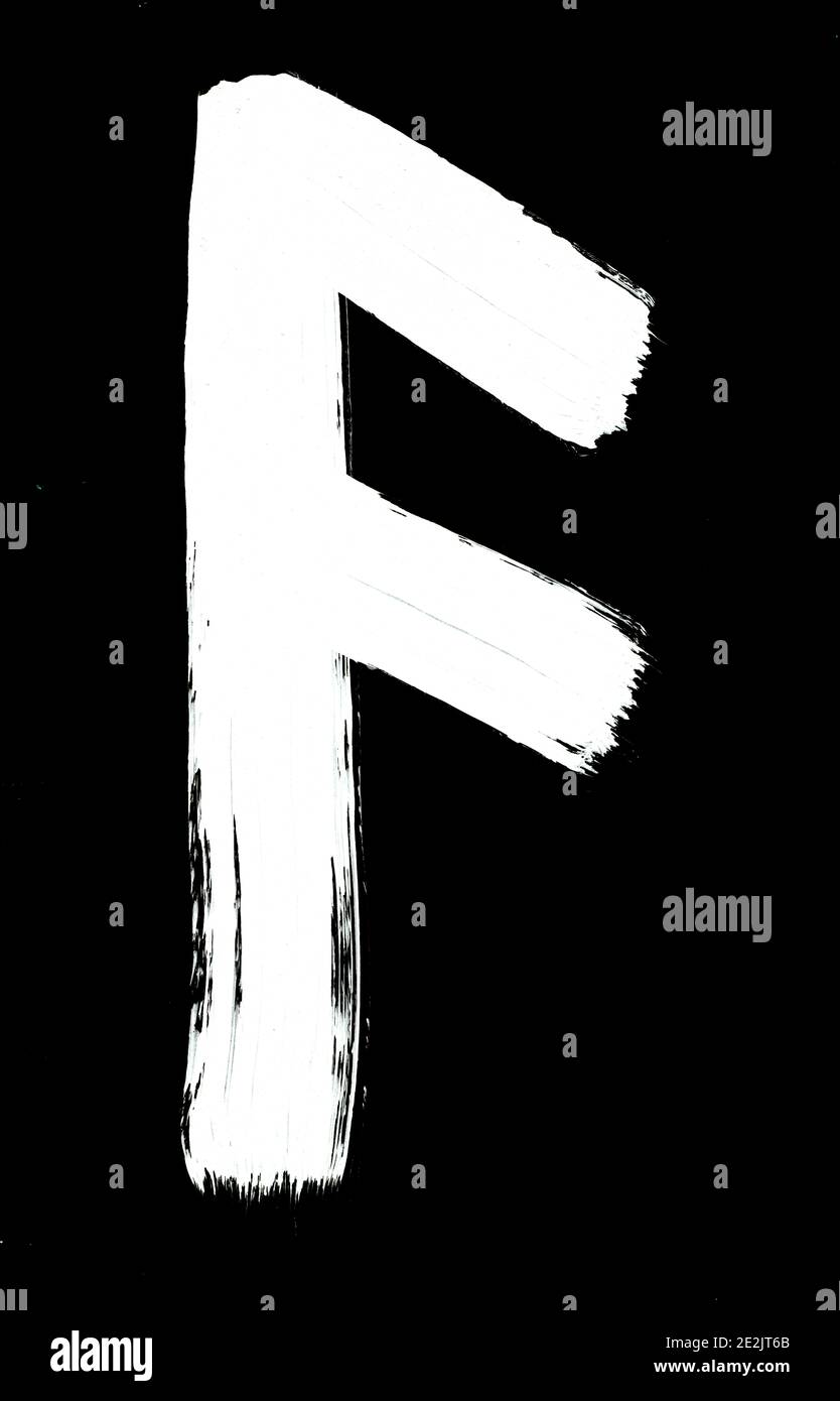 Anglo Saxon Futhorc æsc ash tree æ Inverted Stock Photo - Alamy