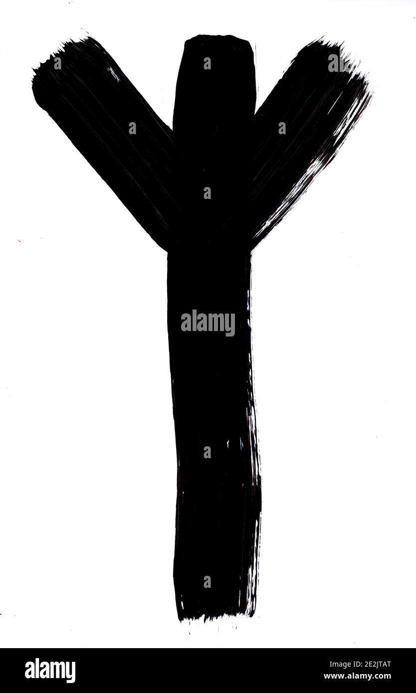 Anglo Saxon Futhorc eolh elk sedge x Stock Photo - Alamy