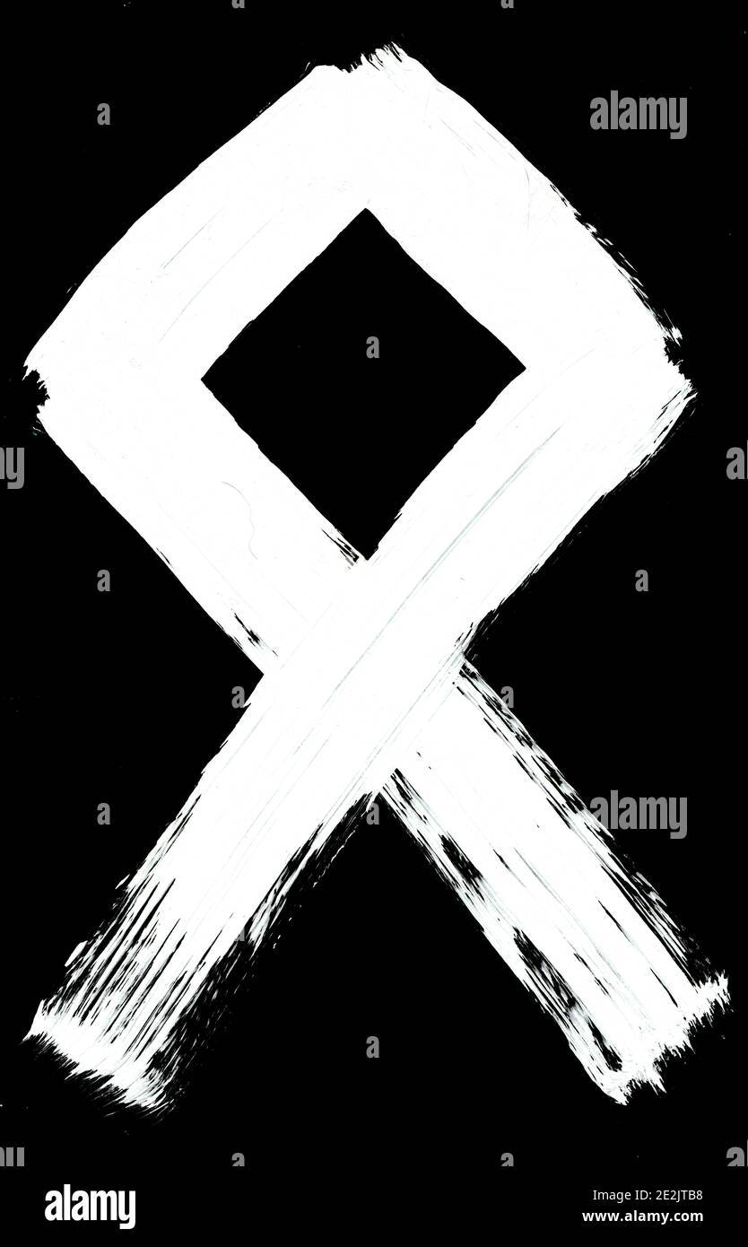 Anglo Saxon Futhorc ?ðel ethel estate œ Inverted Stock Photo - Alamy