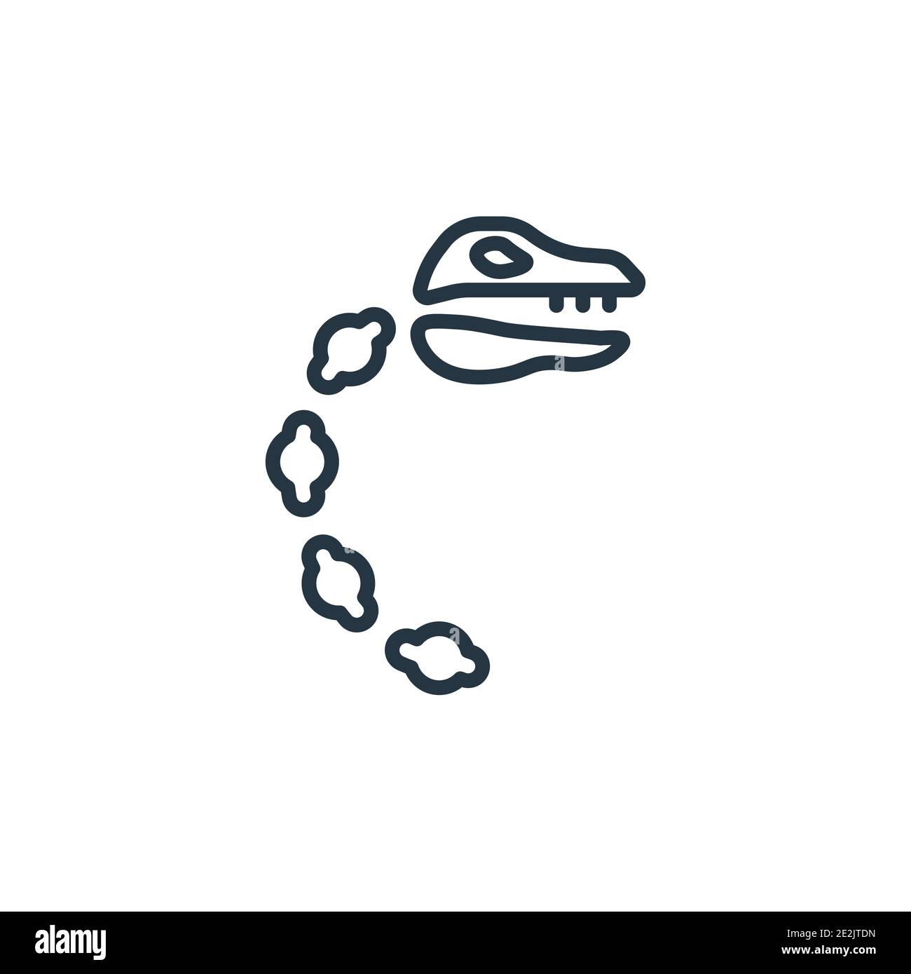 Dinosaur outline vector icon. Thin line black dinosaur icon, flat ...