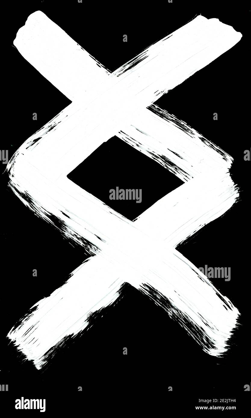 Anglo Saxon Futhorc Ing ? Inverted Stock Photo - Alamy
