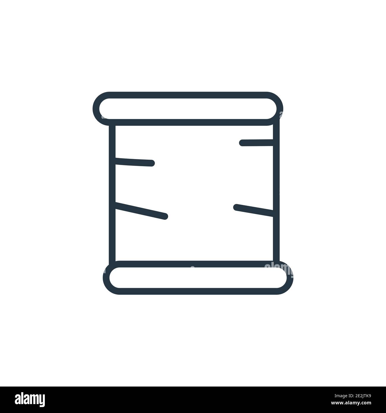 Old paper outline vector icon. Thin line black old paper icon, flat ...