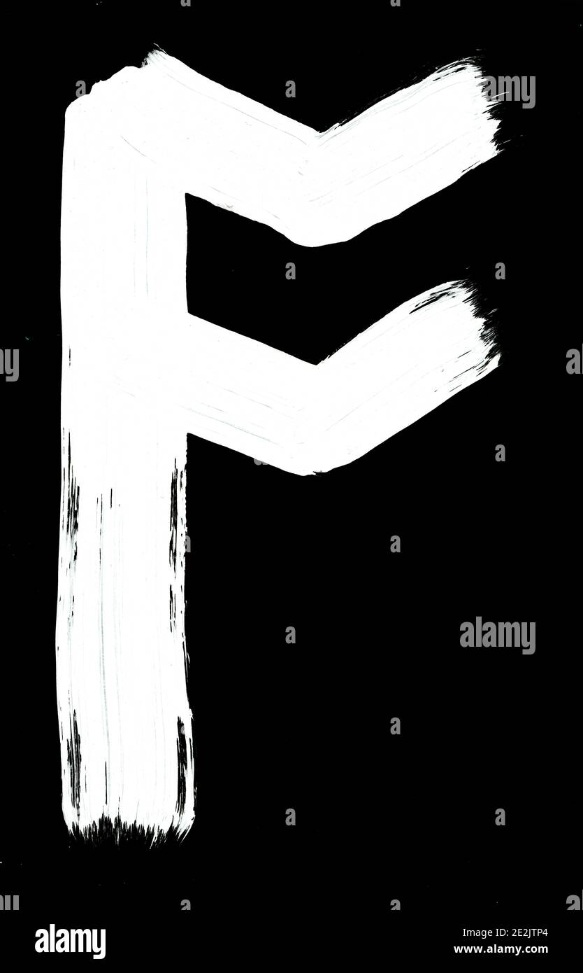 Anglo Saxon Futhorc ?s a god o Inverted Stock Photo - Alamy