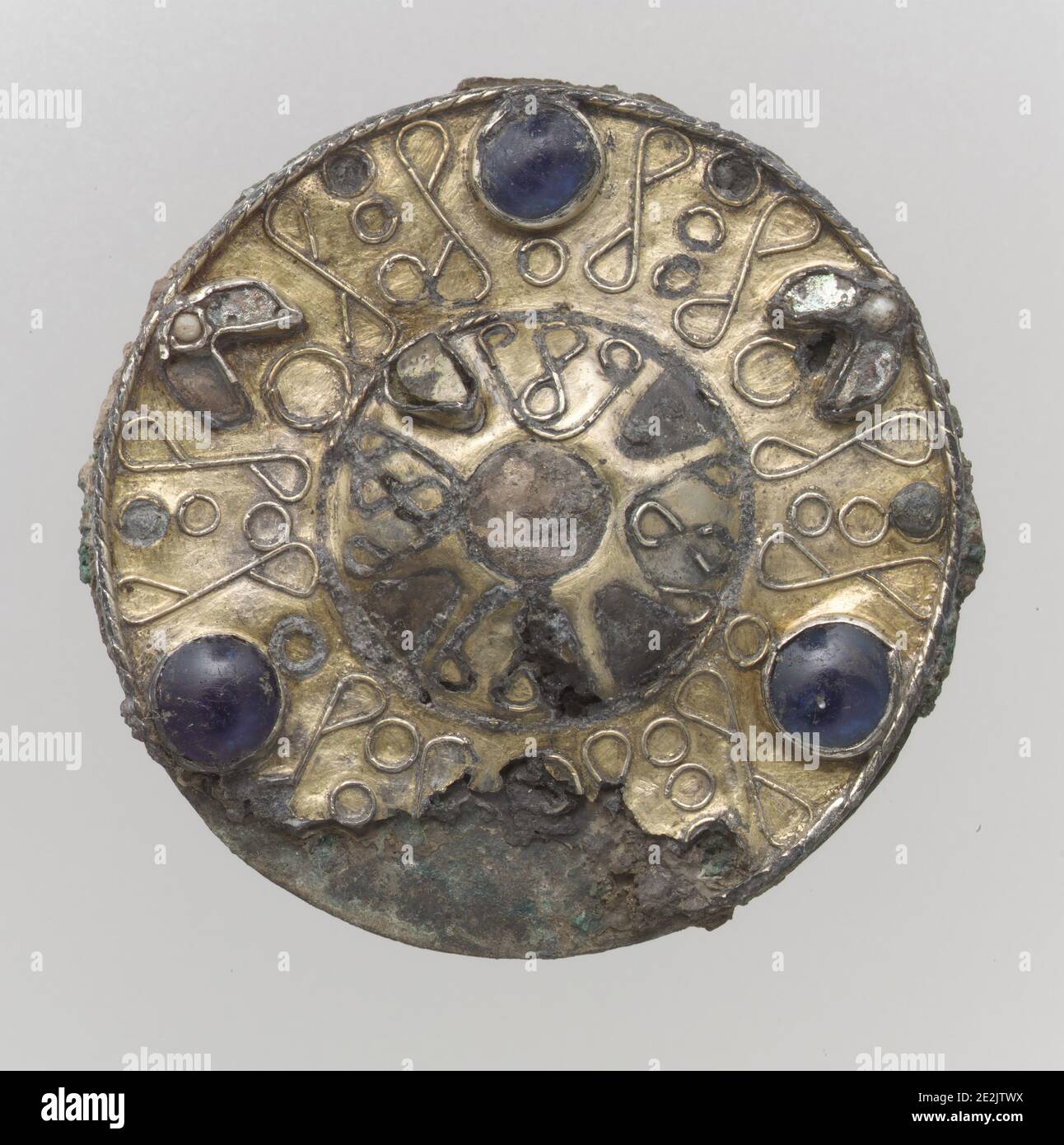 Disk Brooch, Frankish, 7th century Stock Photo - Alamy