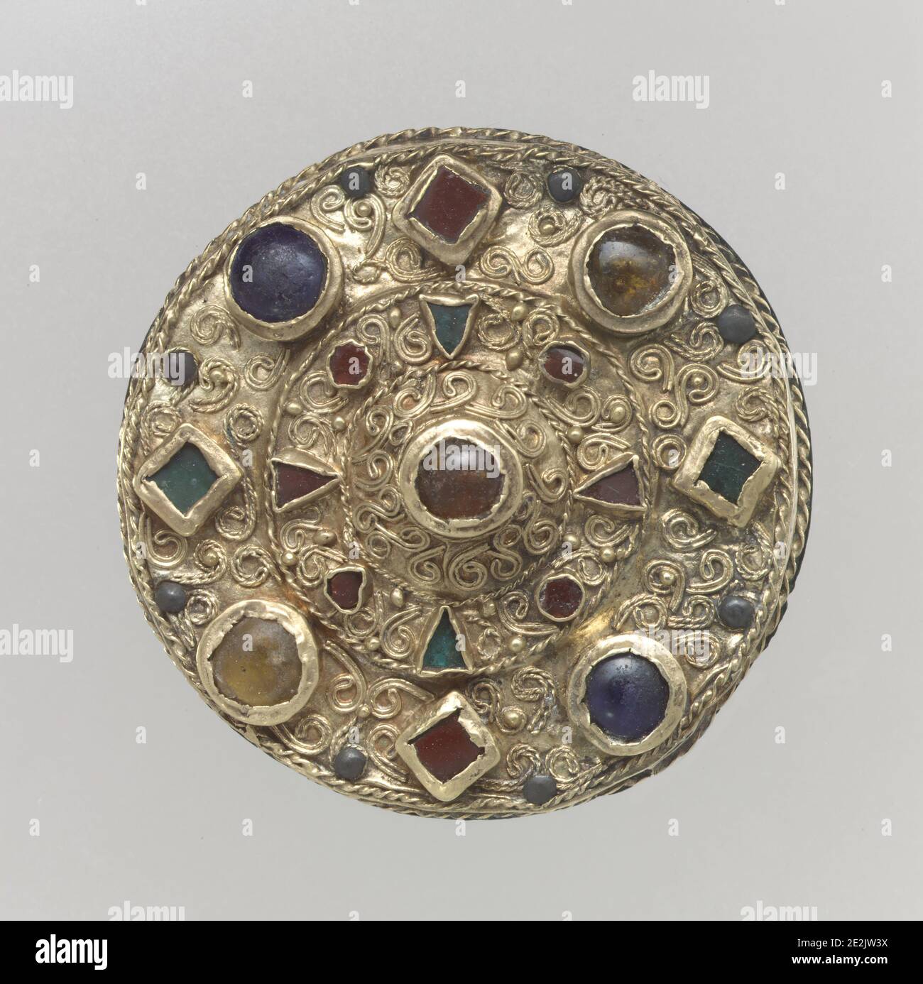Disk Brooch, Frankish, 7th century Stock Photo - Alamy