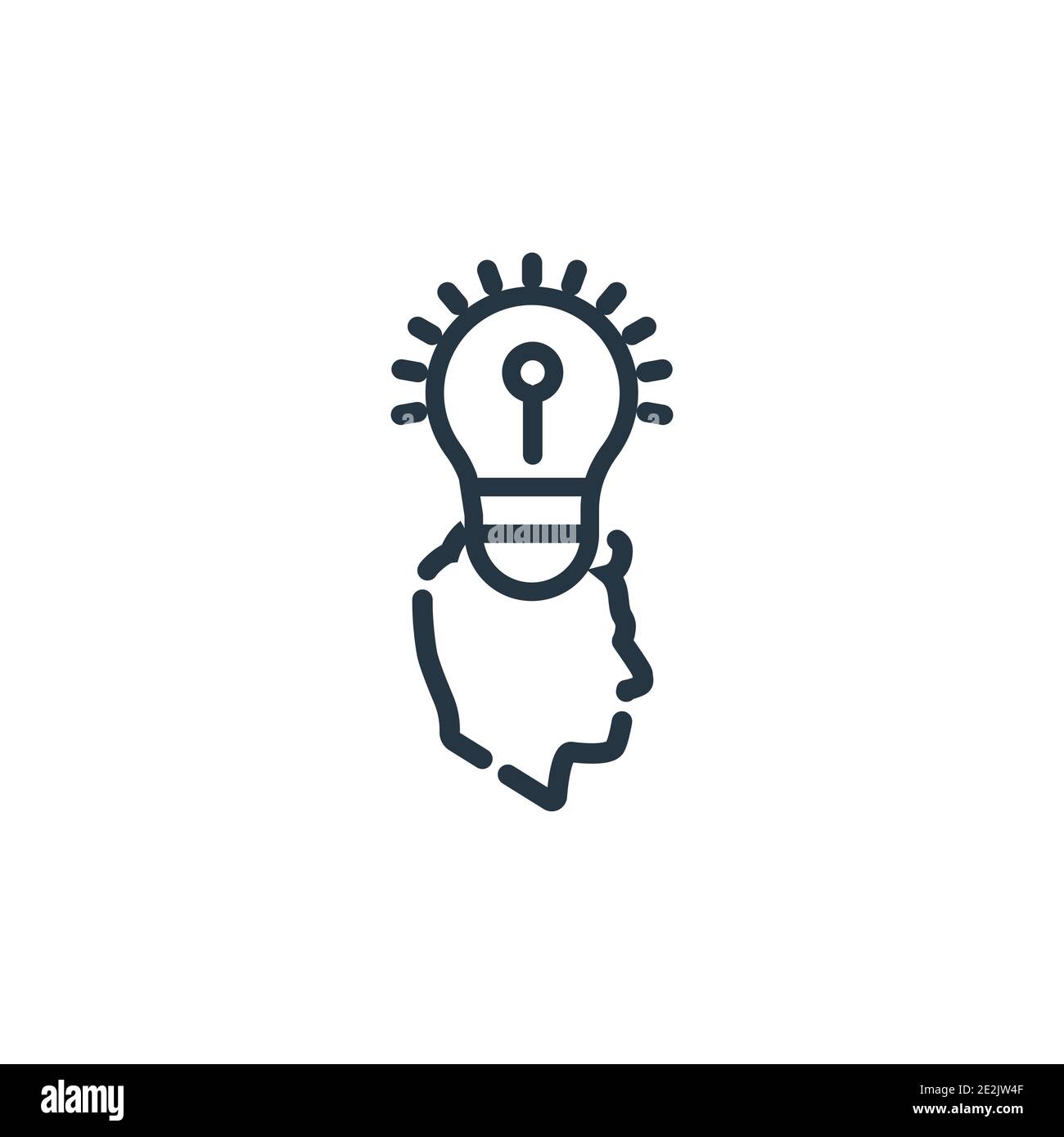 Inspiration outline vector icon. Thin line black inspiration icon, flat ...