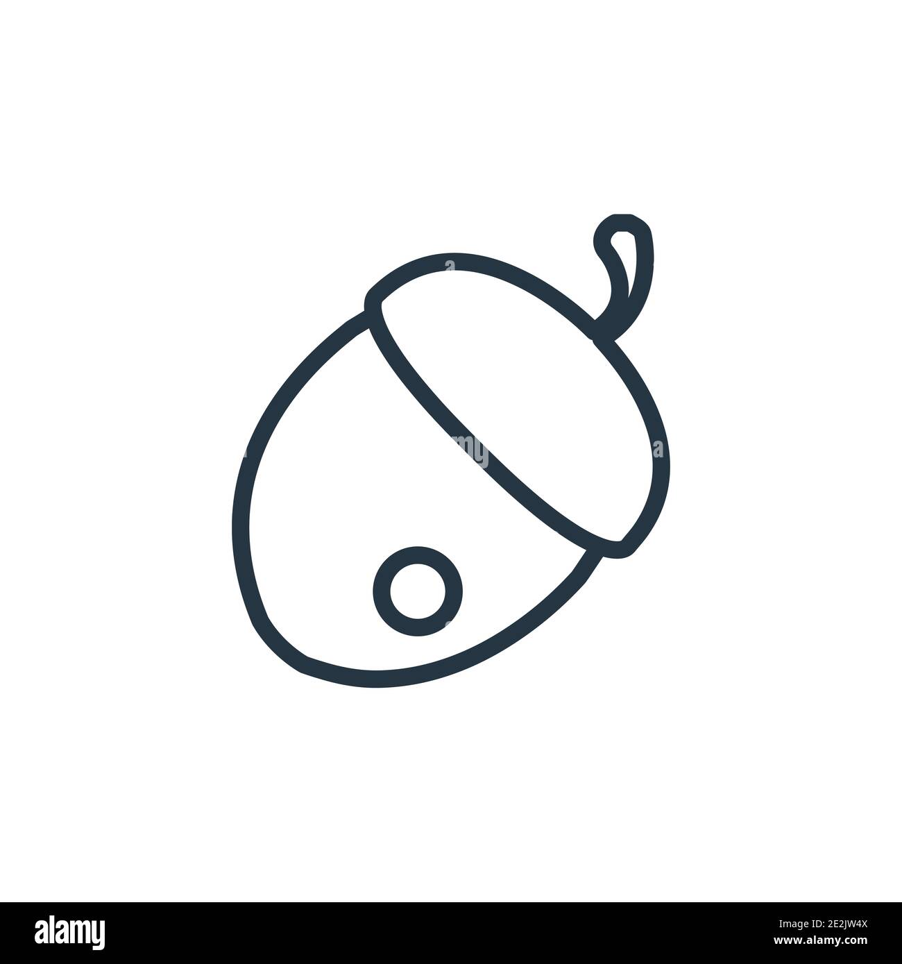 Nut outline vector icon. Thin line black nut icon, flat vector simple ...