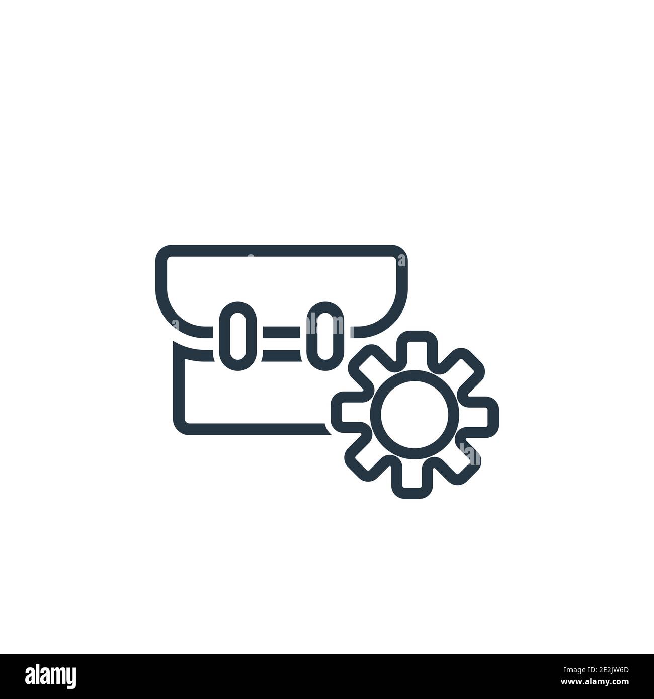 Job outline vector icon. Thin line black job icon, flat vector simple ...