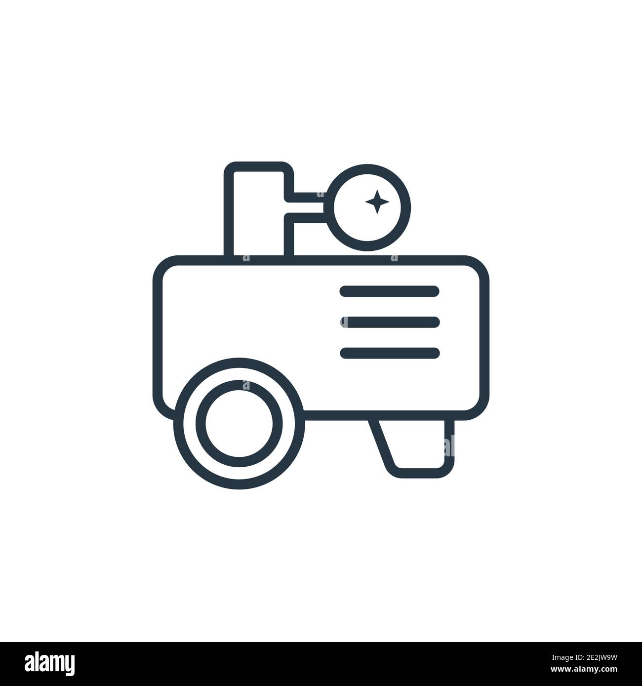 Compressor outline vector icon. Thin line black compressor icon, flat ...