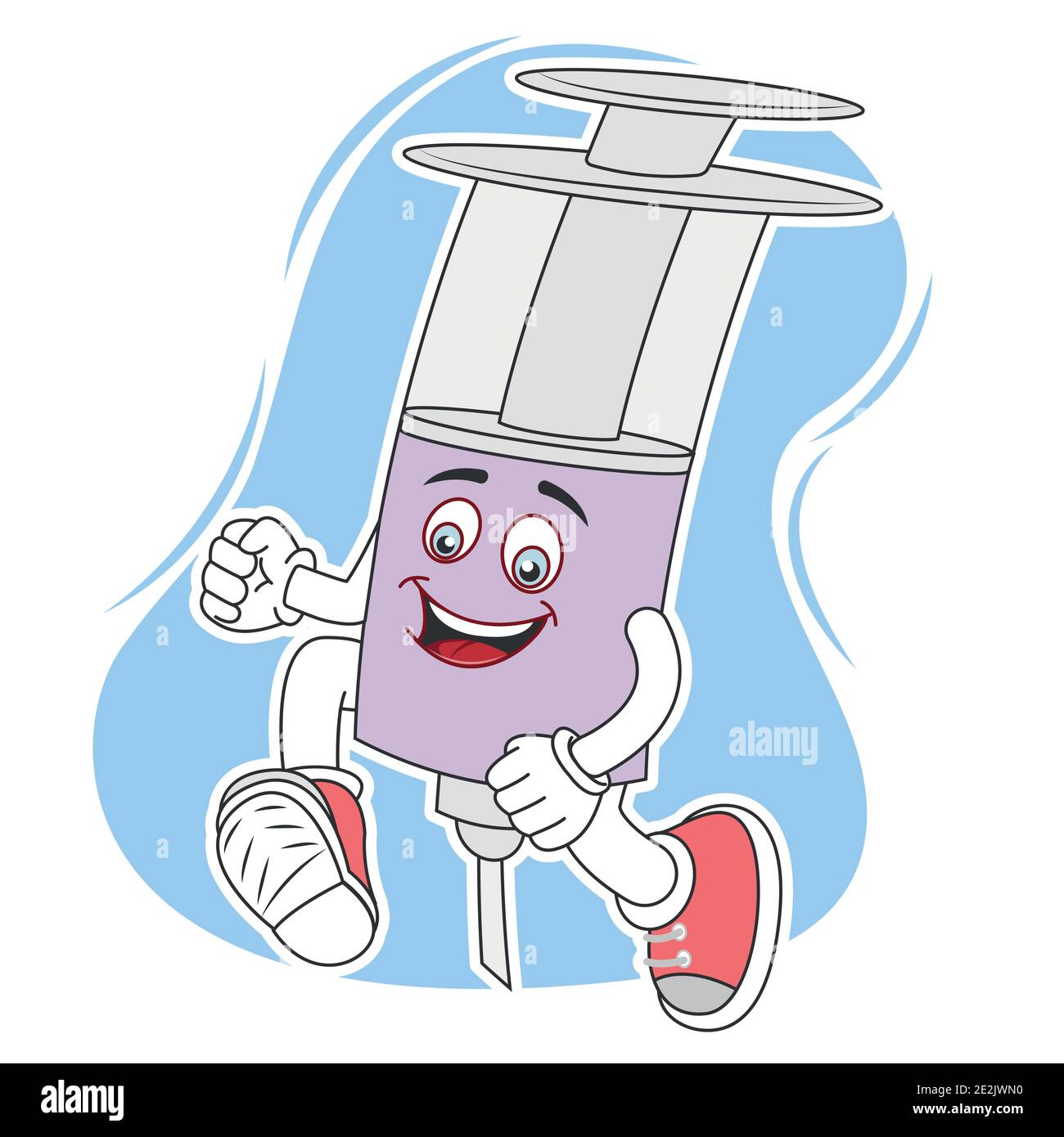 Happy funny syringe with vaccine Stock Vector Image & Art - Alamy