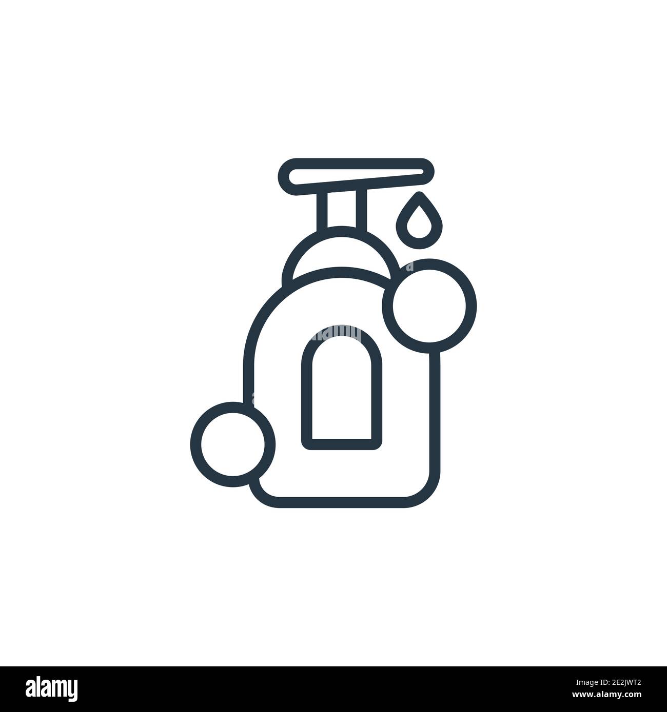 Gel outline vector icon. Thin line black gel icon, flat vector simple ...