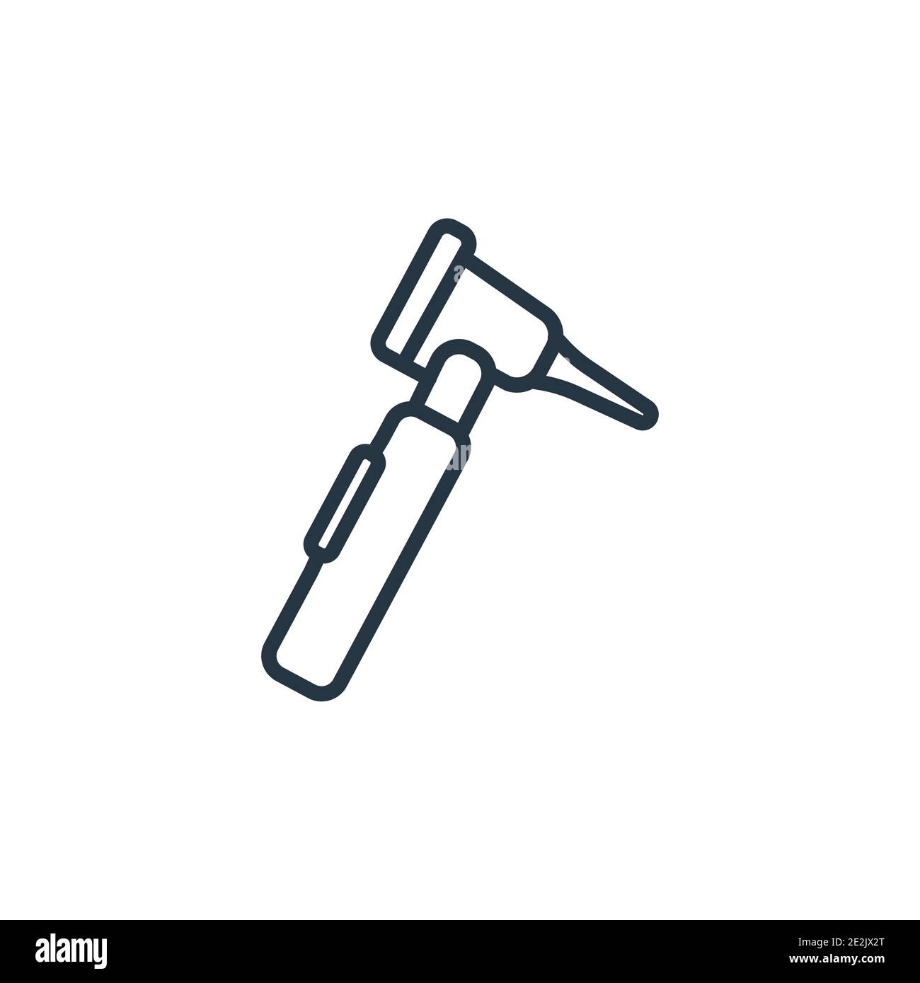 Otoscope outline vector icon. Thin line black otoscope icon, flat ...