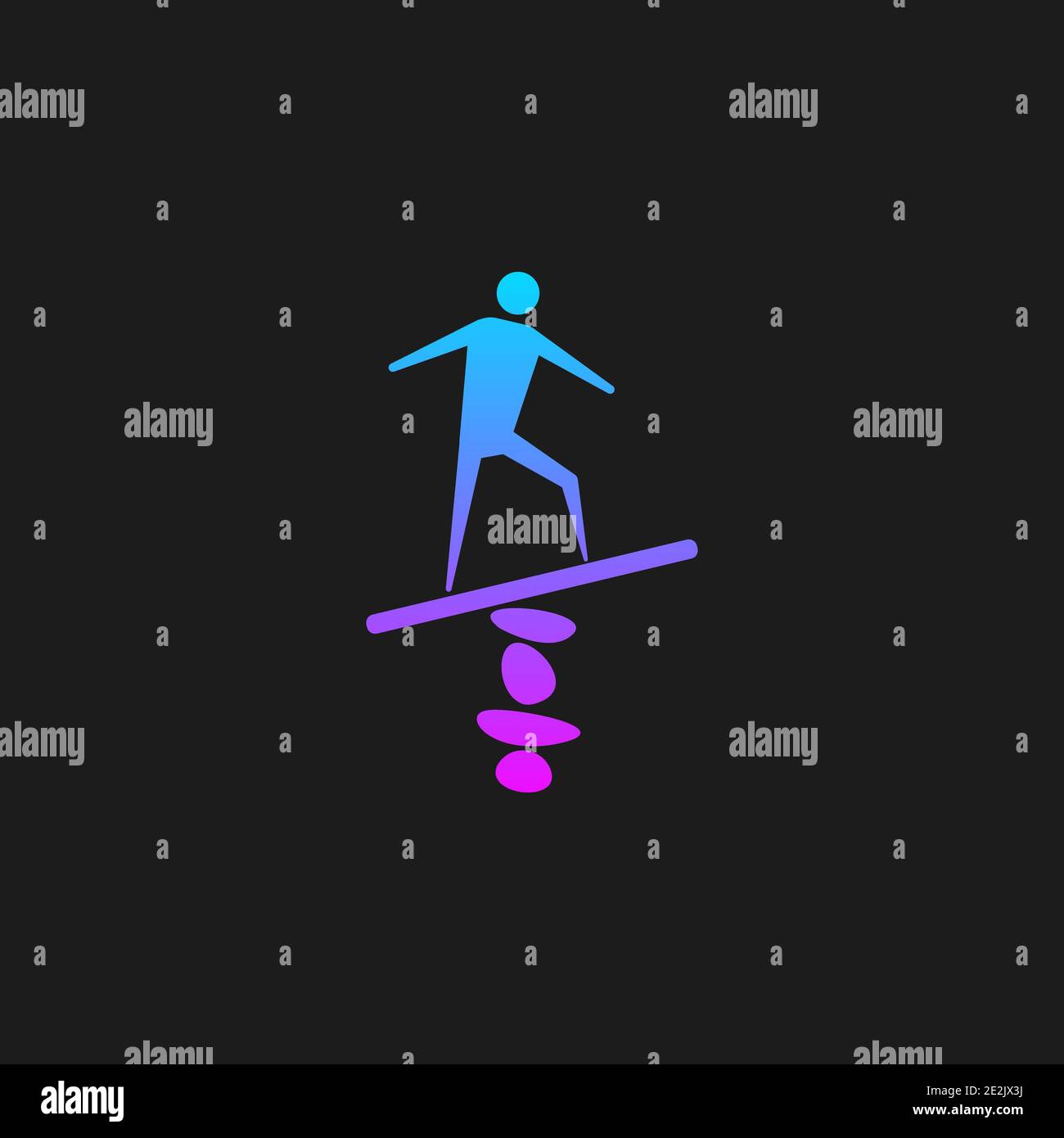 Abstract balancing man concept. Balance icon Stock Vector Image & Art ...