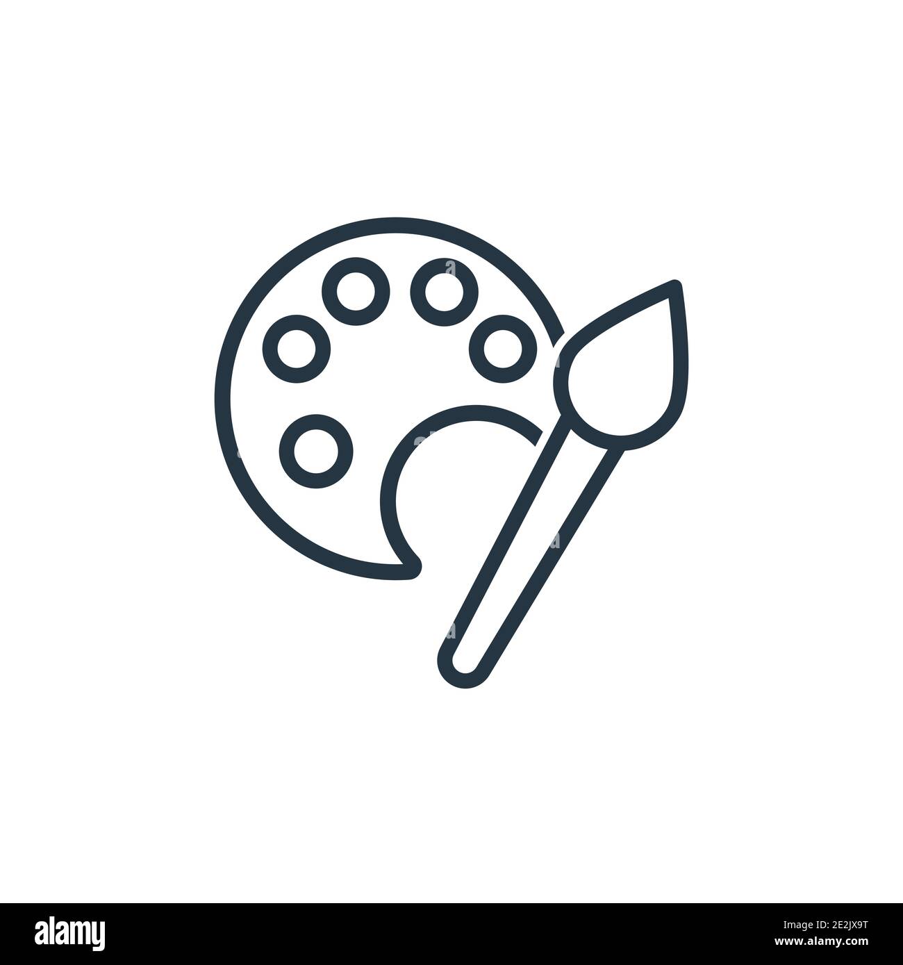 Art outline vector icon. Thin line black art icon, flat vector simple ...