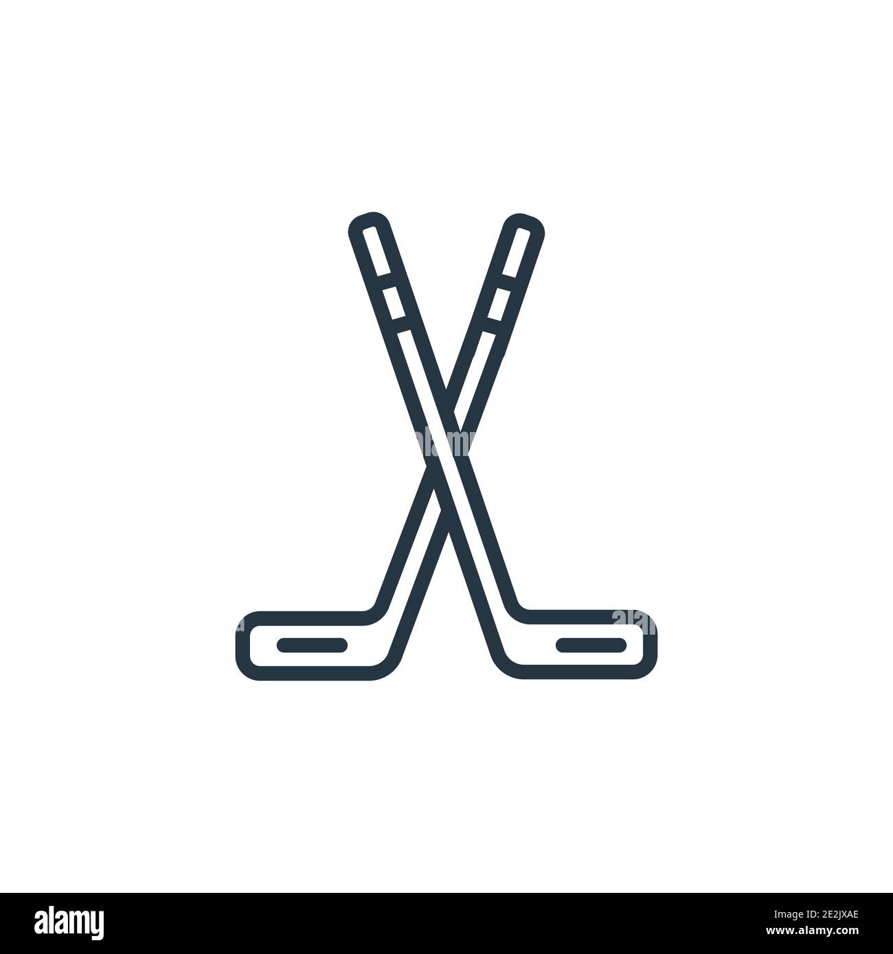 Ice hockey outline vector icon. Thin line black ice hockey icon, flat ...