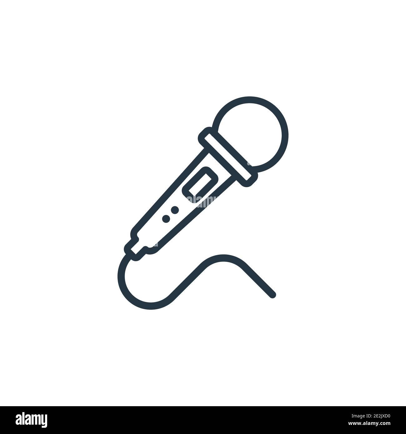 Karaoke outline vector icon. Thin line black karaoke icon, flat vector ...