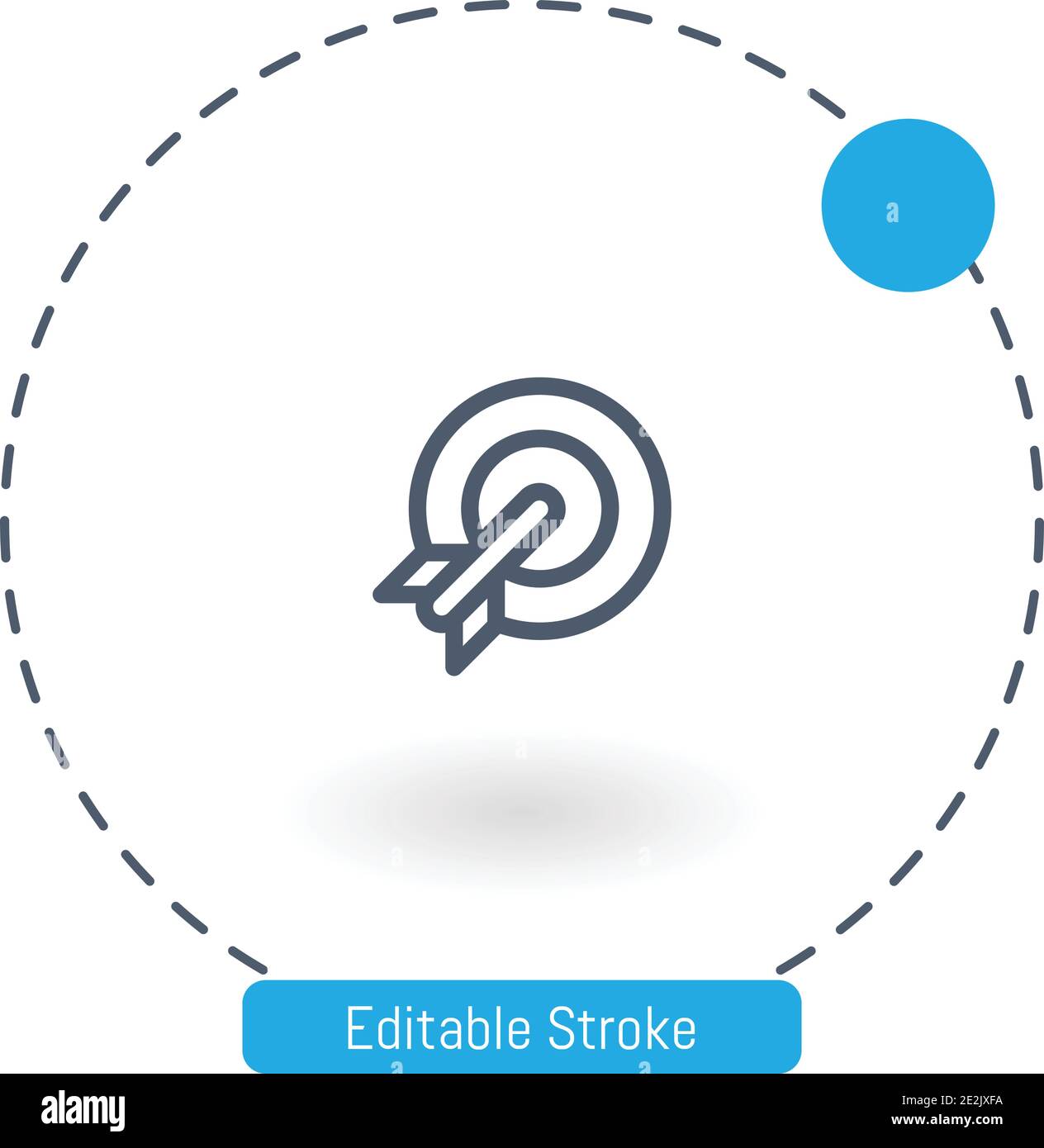 target vector icon editable stroke outline icons for web and mobile ...