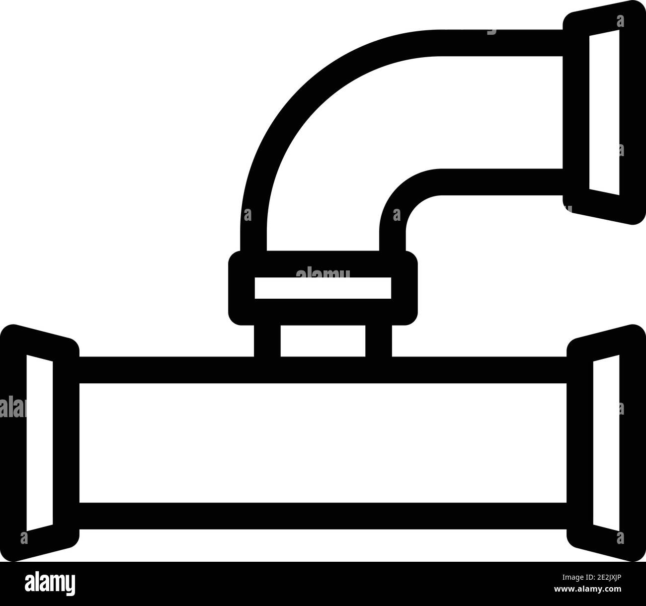 Plumbing pipe icon. Outline plumbing pipe vector icon for web design ...