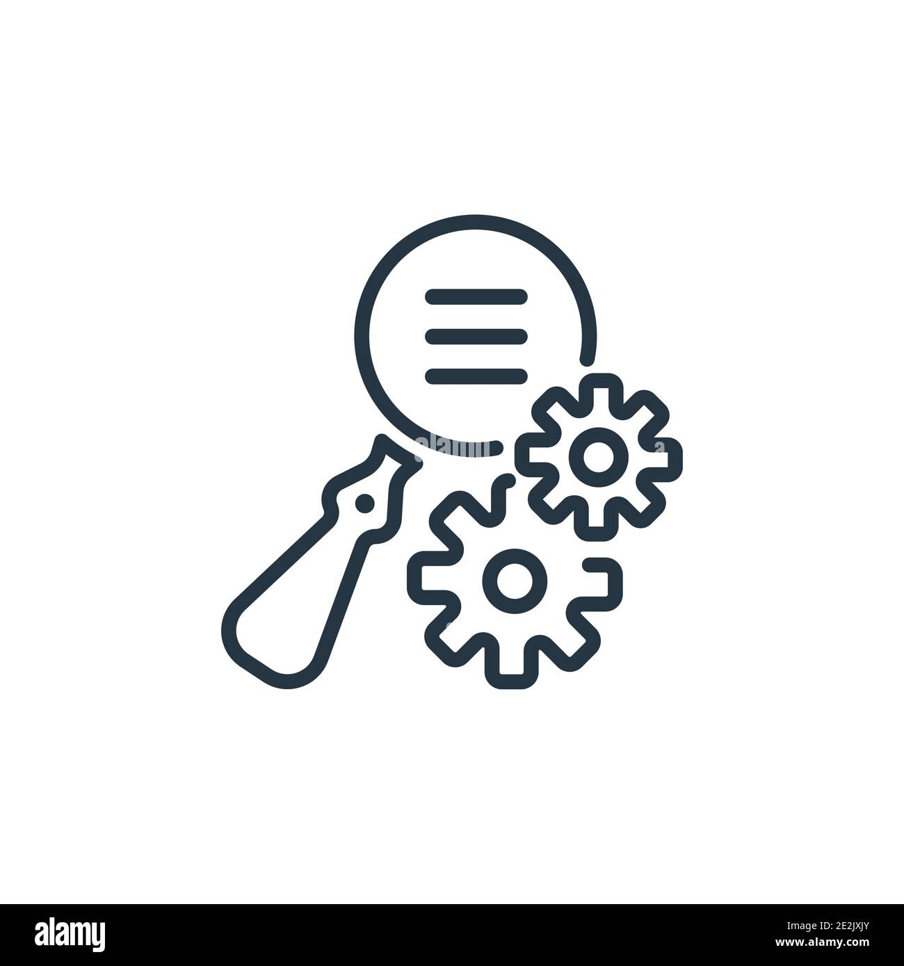 Due diligence outline vector icon. Thin line black due diligence icon ...