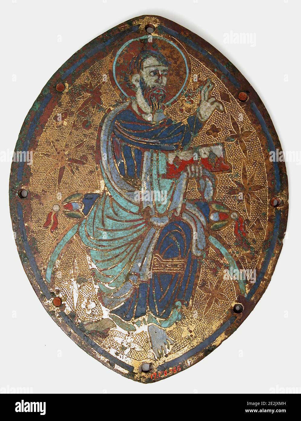 Plaque of Blessing Saint, French, ca. 1210 Stock Photo - Alamy