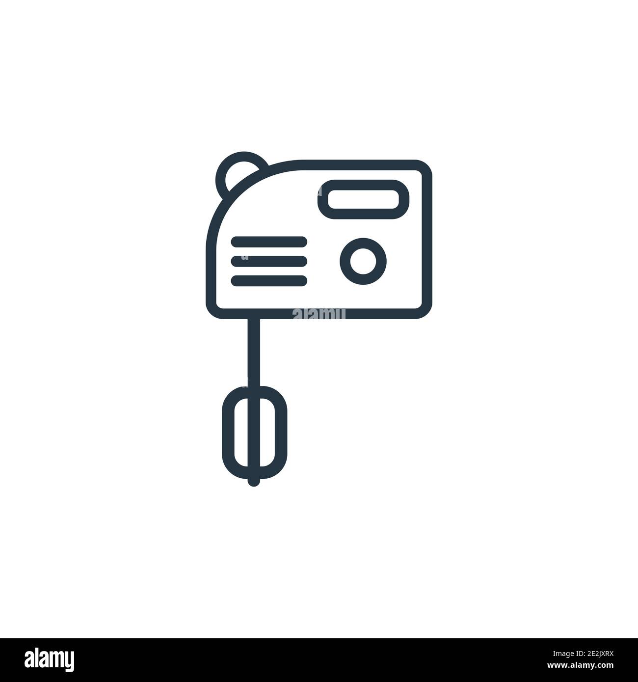 Mixer outline vector icon. Thin line black mixer icon, flat vector ...