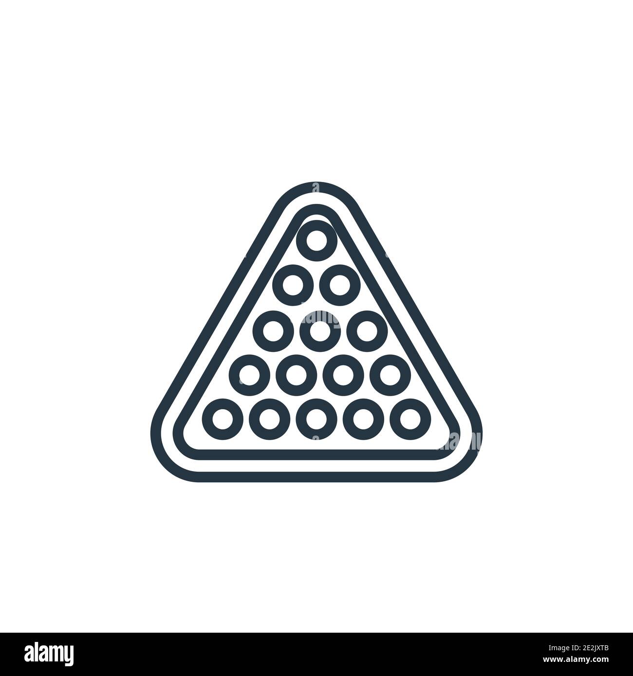 Billiard outline vector icon. Thin line black billiard icon, flat ...