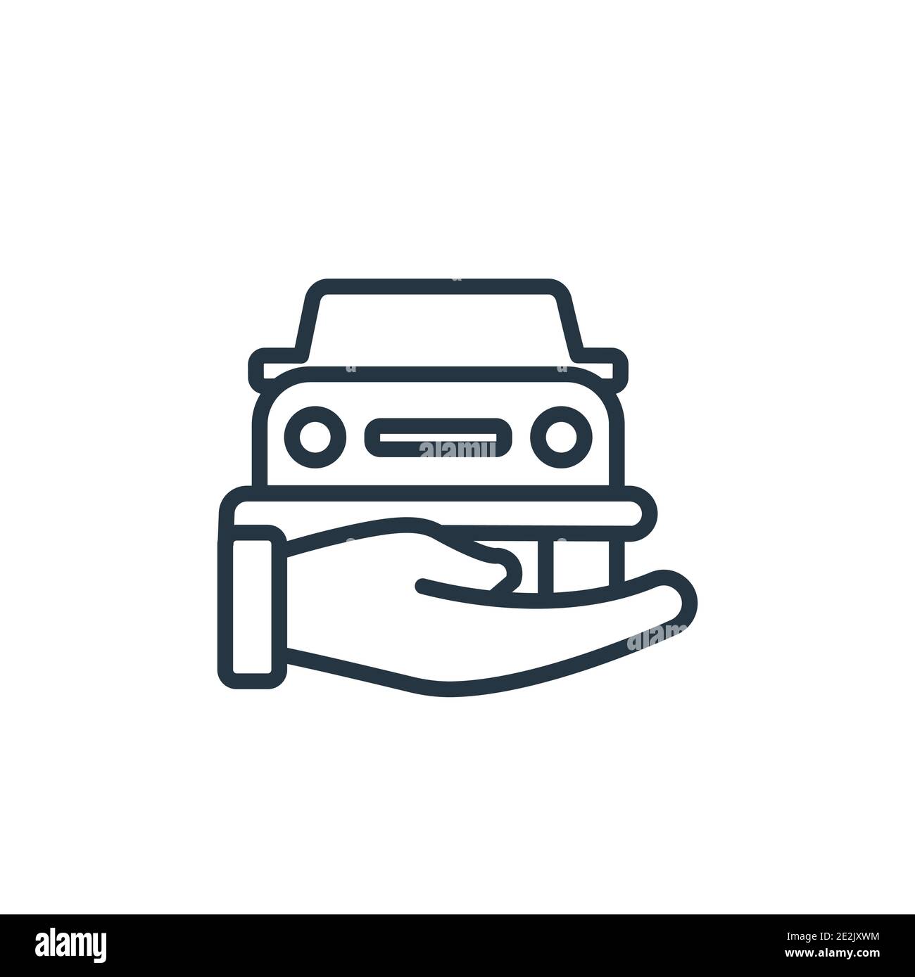 Transport insurance outline vector icon. Thin line black transport ...