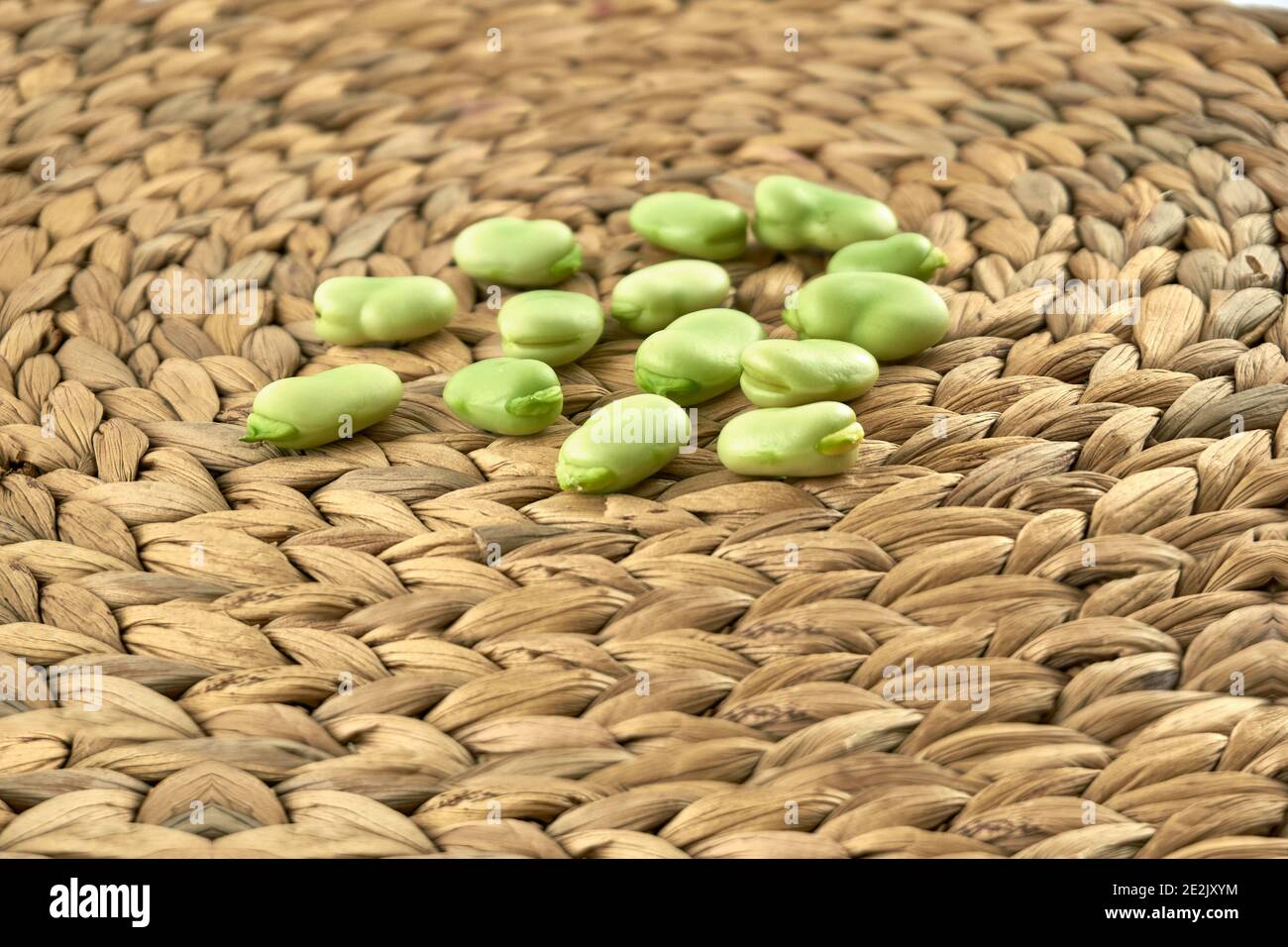 Fresh and organic raw fava, broad beans Stock Photo - Alamy