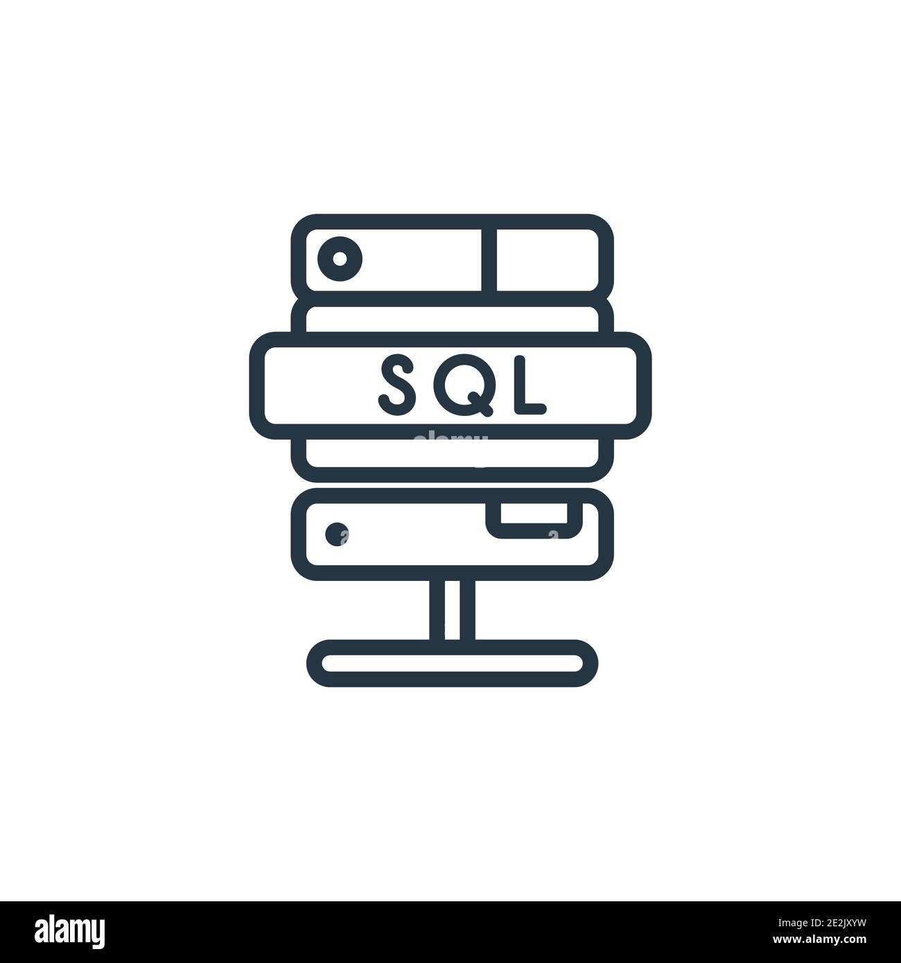 Sql outline vector icon. Thin line black sql icon, flat vector simple ... Sql outline vector icon. Thin line black sql icon, flat vector simple ...