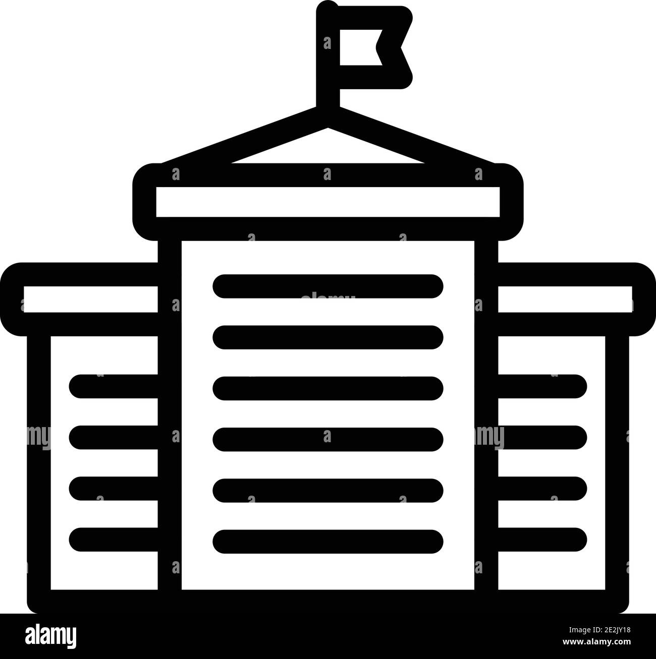 University building icon. Outline university building vector icon for ...