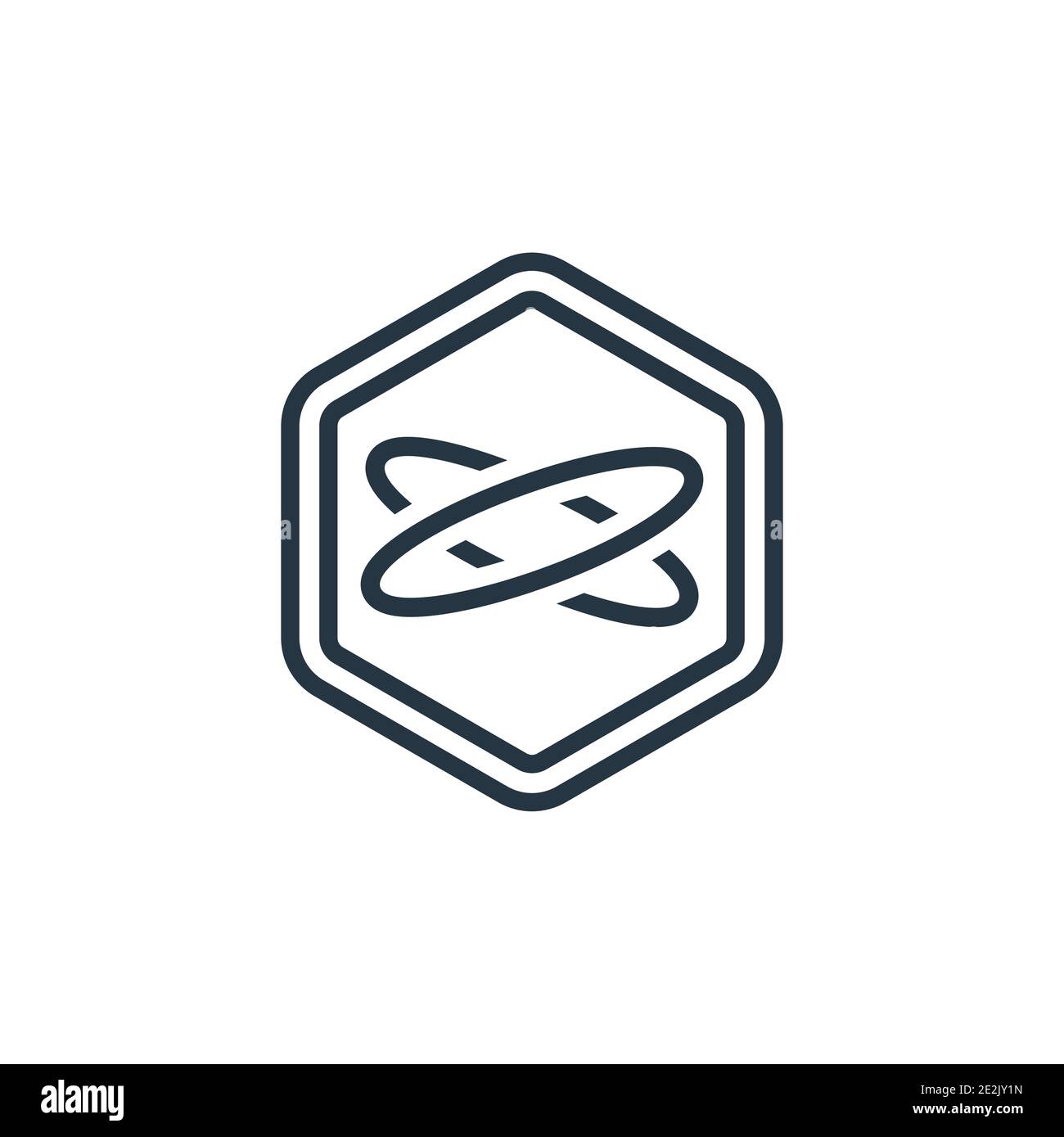 Ellipse outline vector icon. Thin line black ellipse icon, flat vector ...