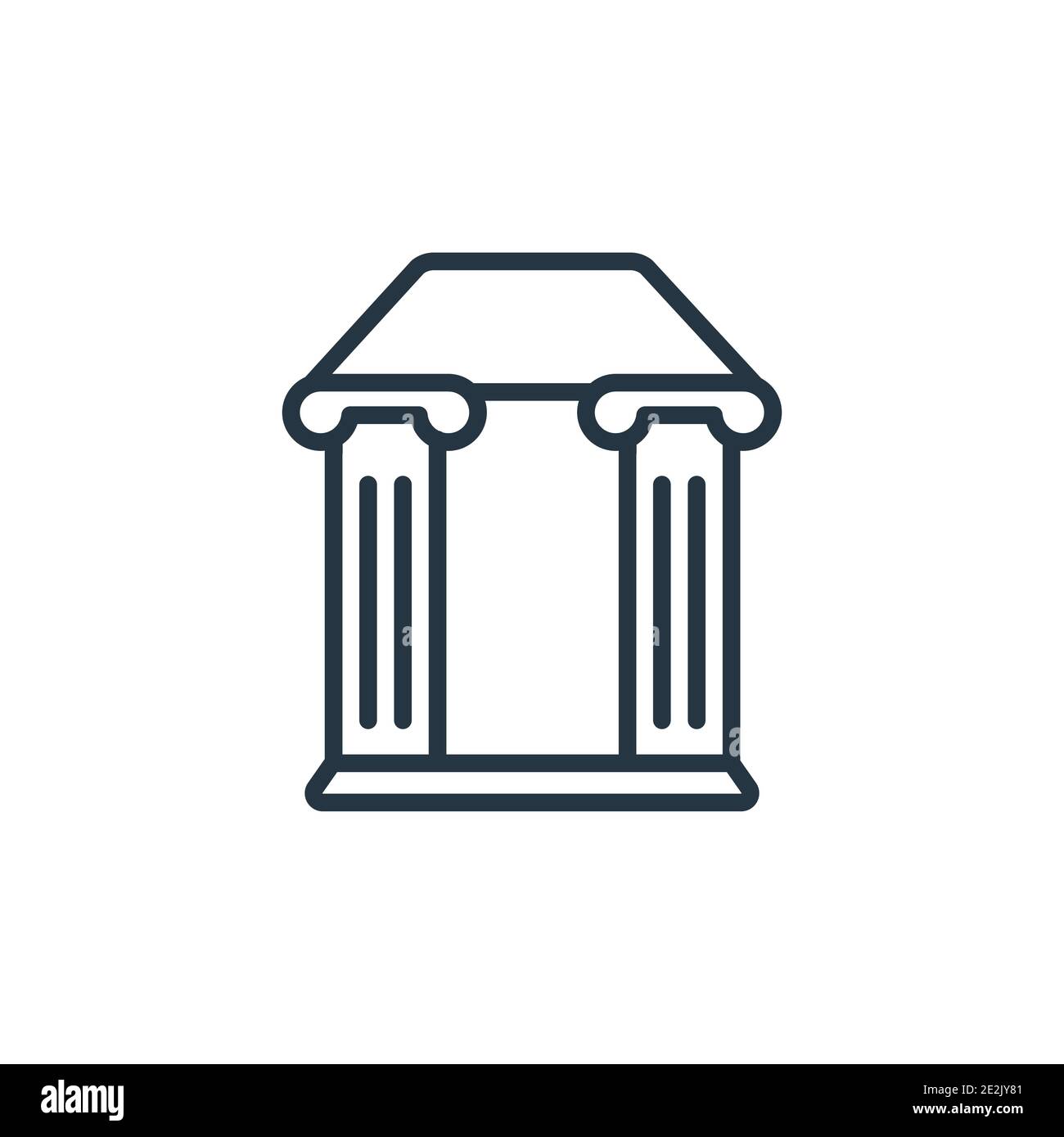 Archaeological outline vector icon. Thin line black archaeological icon ...