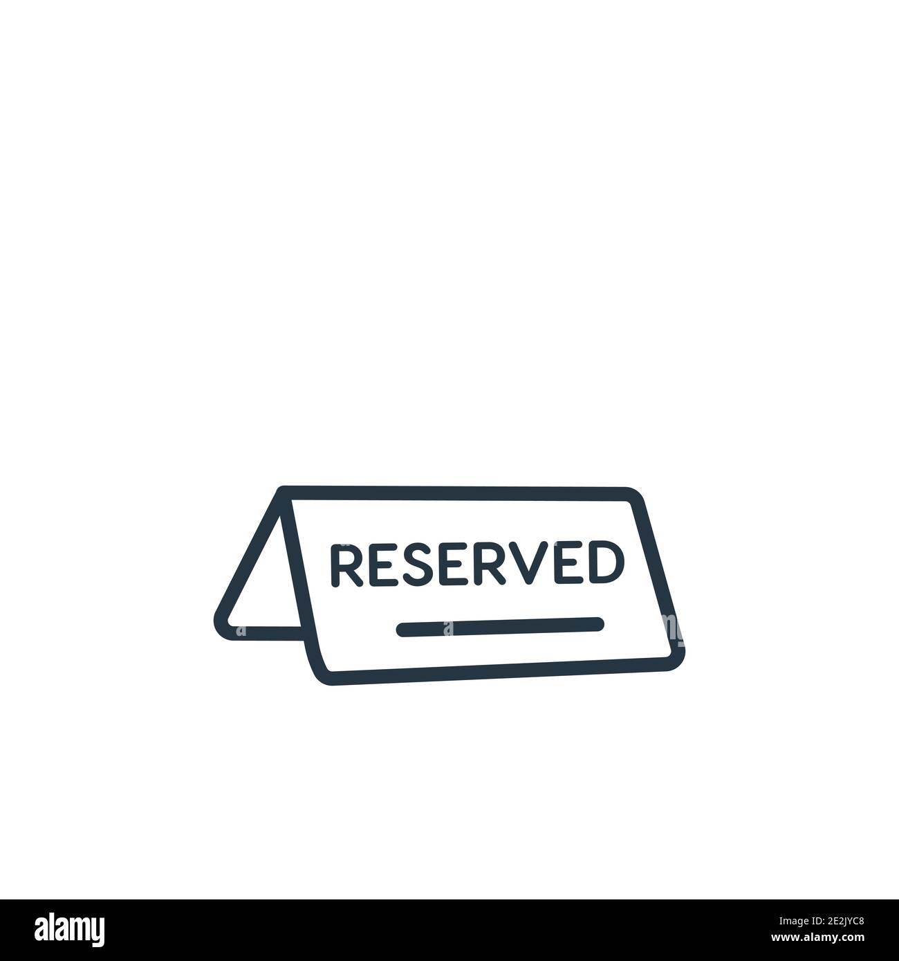 Reserved outline vector icon. Thin line black reserved icon, flat ...