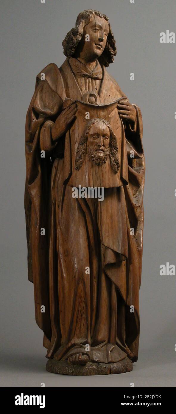 Angel with handkerchief of Saint Veronica, French, ca. 1500 Stock Photo ...