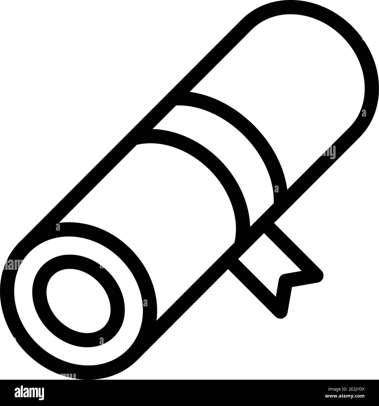 Education diploma icon. Outline education diploma vector icon for web ...