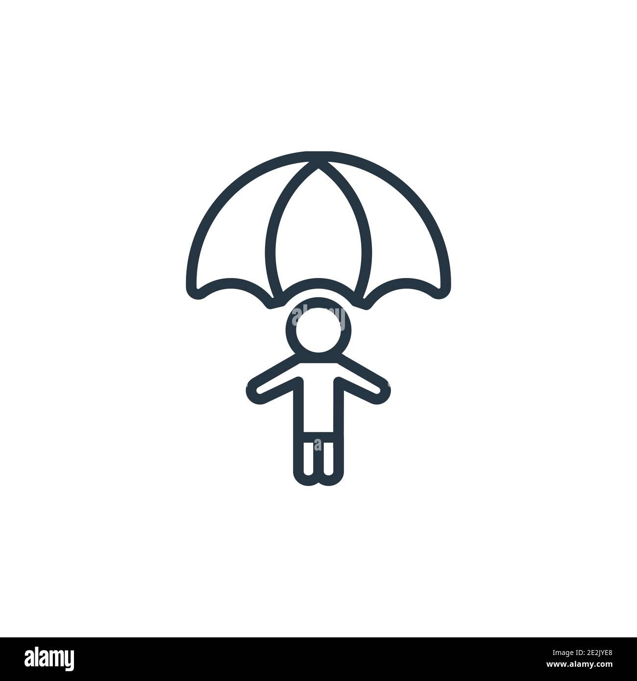 Child outline vector icon. Thin line black child icon, flat vector ...