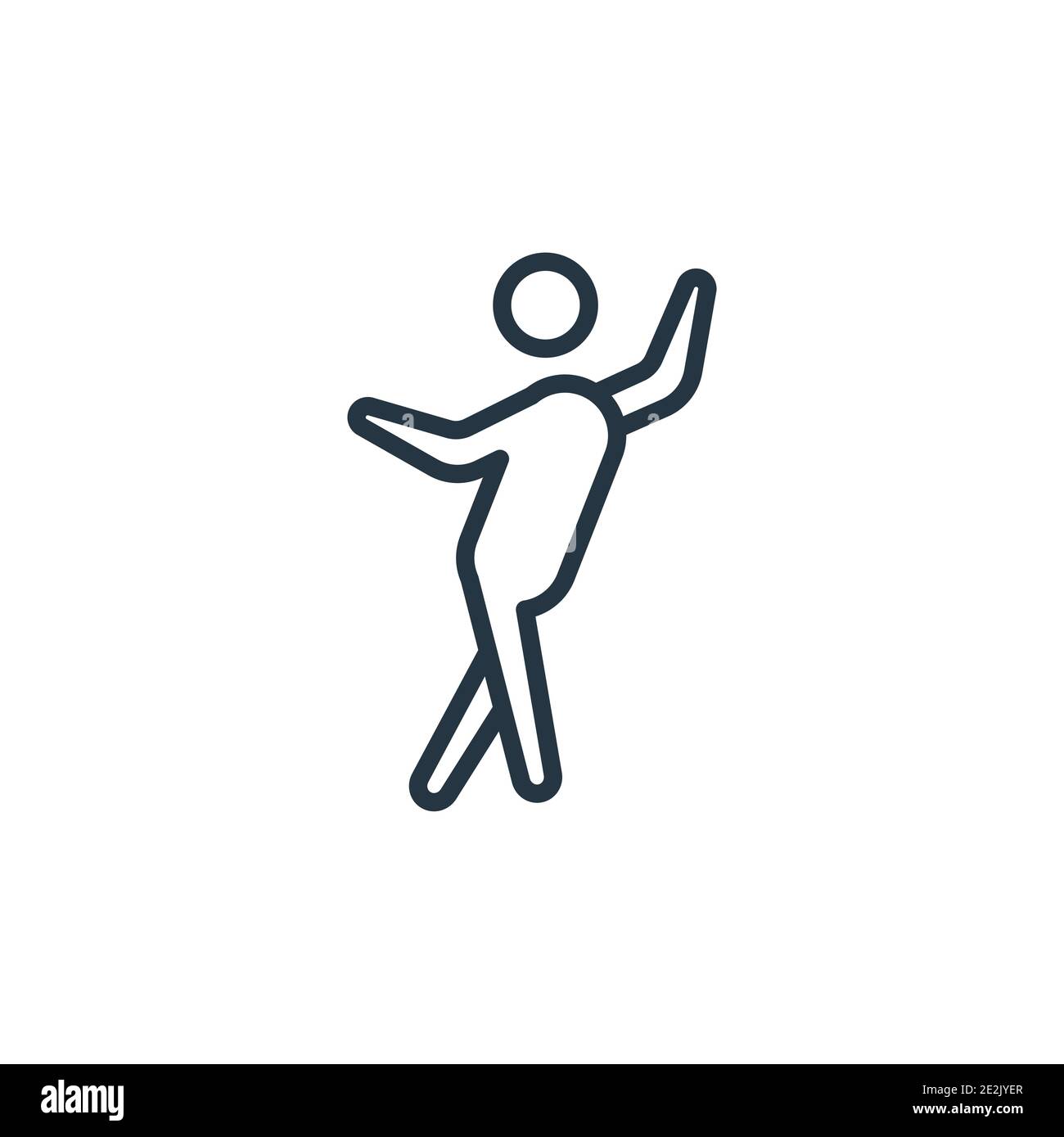 Funny human outline vector icon. Thin line black funny human icon, flat ...