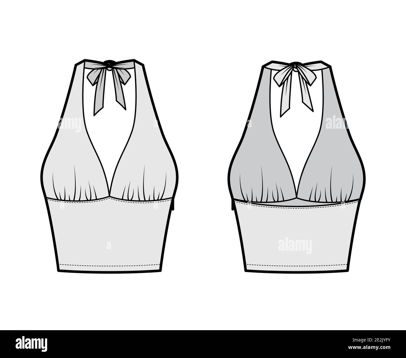 White halter top Stock Vector Images - Alamy