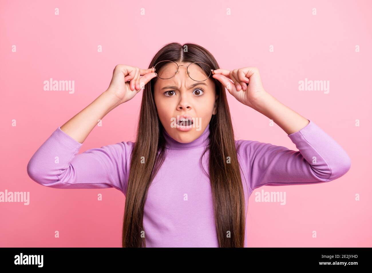 Close-up portrait of her she nice attractive pretty worried depressed ...