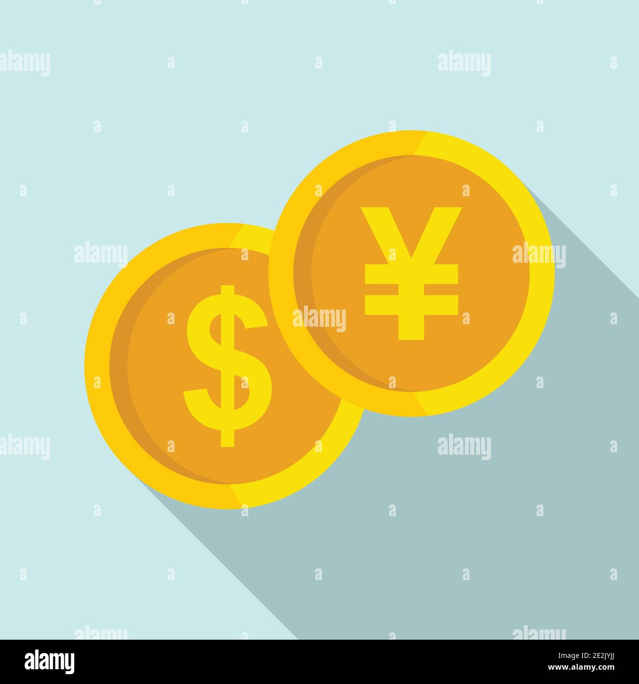 Gold coin trade war icon, flat style Stock Vector Image & Art - Alamy