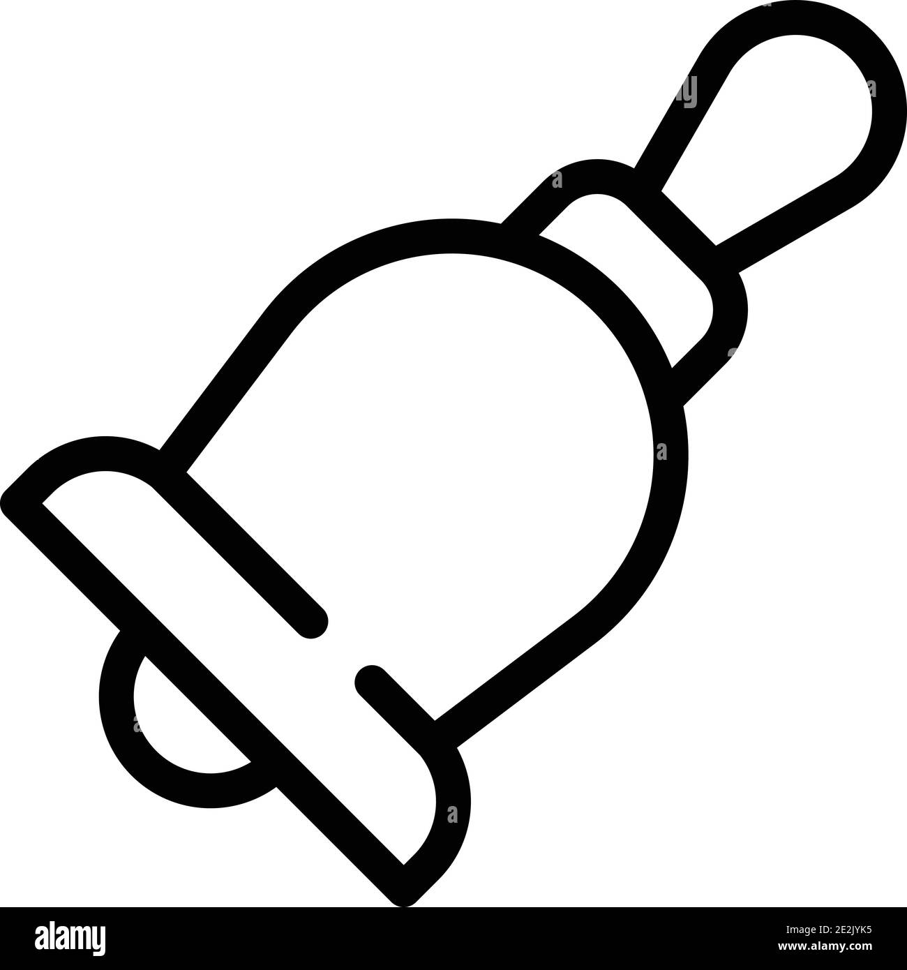 Graduate bell icon. Outline graduate bell vector icon for web design ...