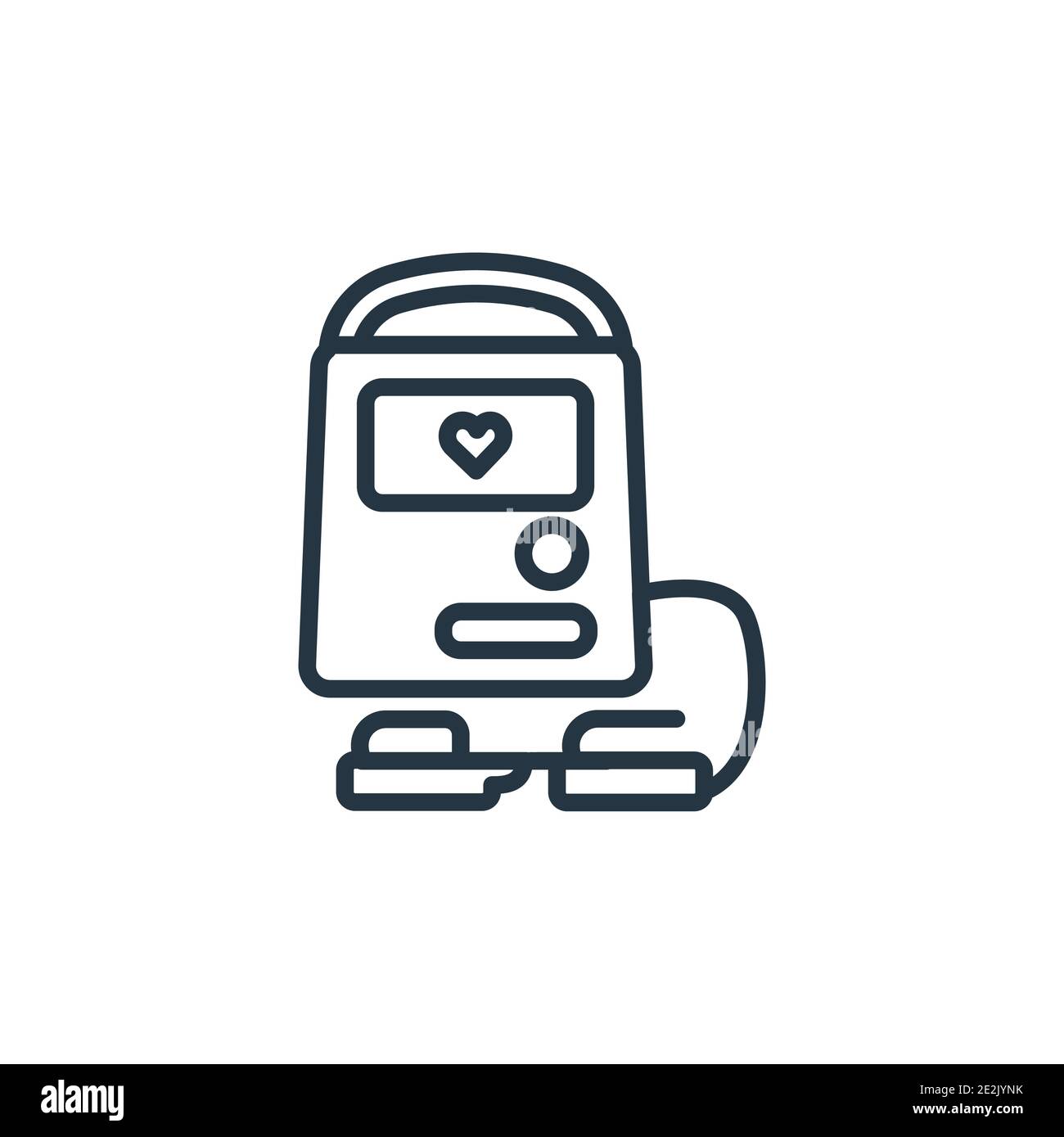 Defibrillator outline vector icon. Thin line black defibrillator icon ... Defibrillator outline vector icon. Thin line black defibrillator icon ...