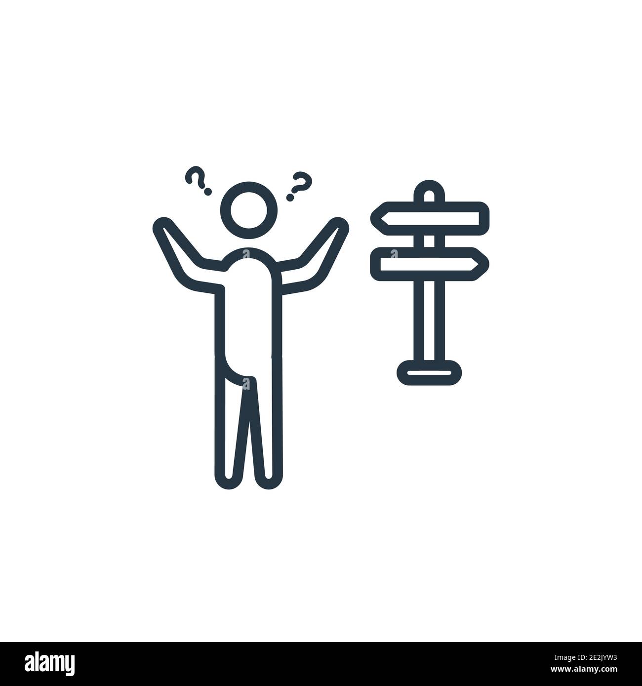 Lost human outline vector icon. Thin line black lost human icon, flat ...