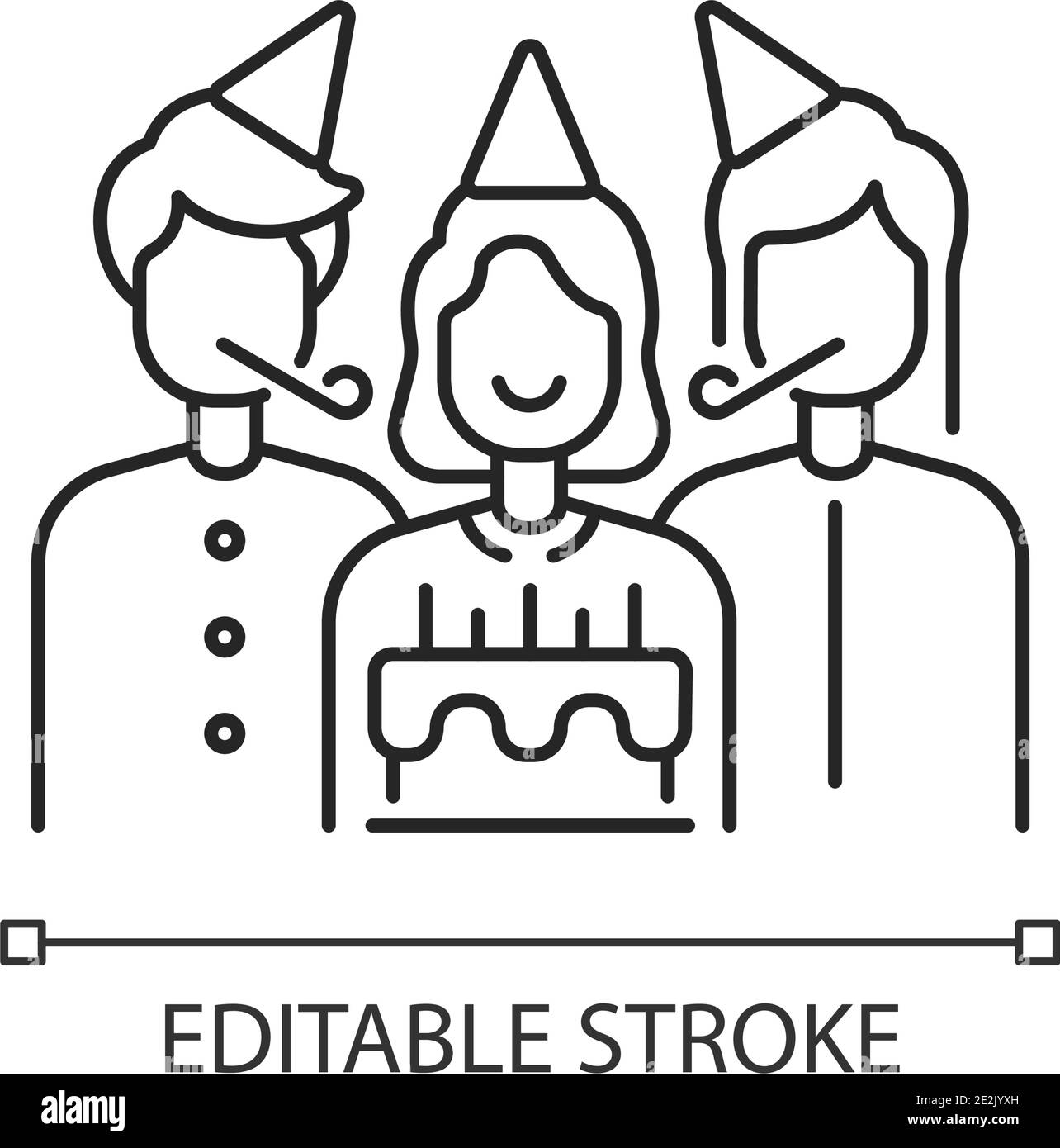 Family holiday party linear Cut Out Stock Images & Pictures - Alamy