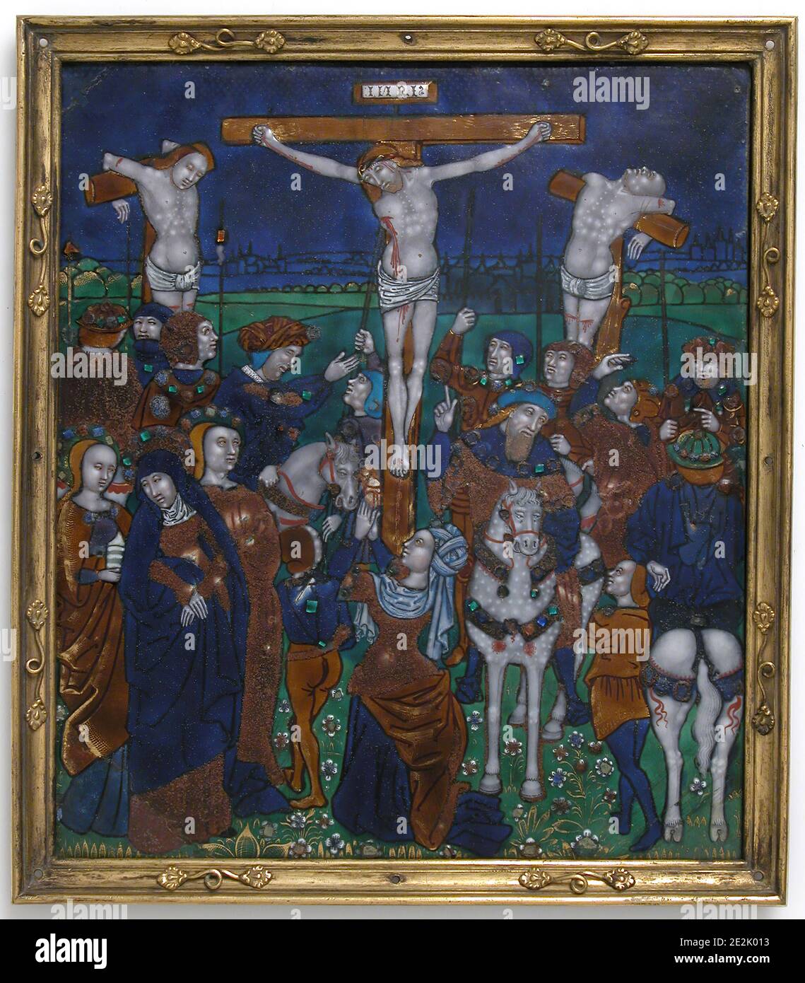 Plaque with the Crucifixion, French, late 15th-early 16th century. Gestas was on the cross to ...